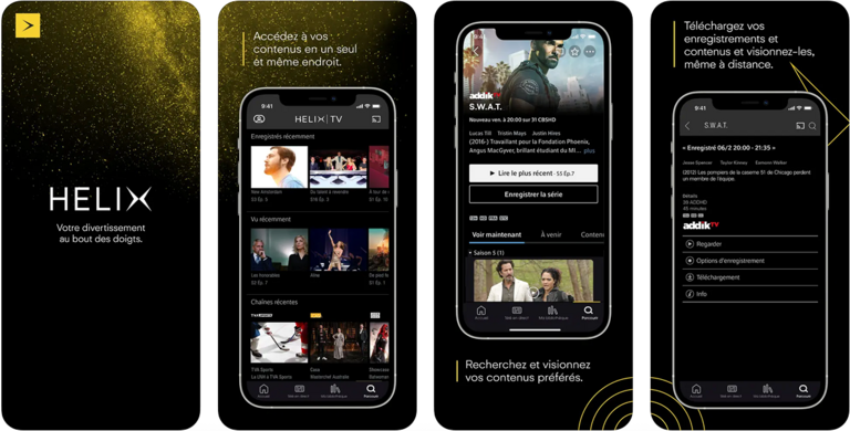 Forfaits Appli Helix TV | Vidéotron